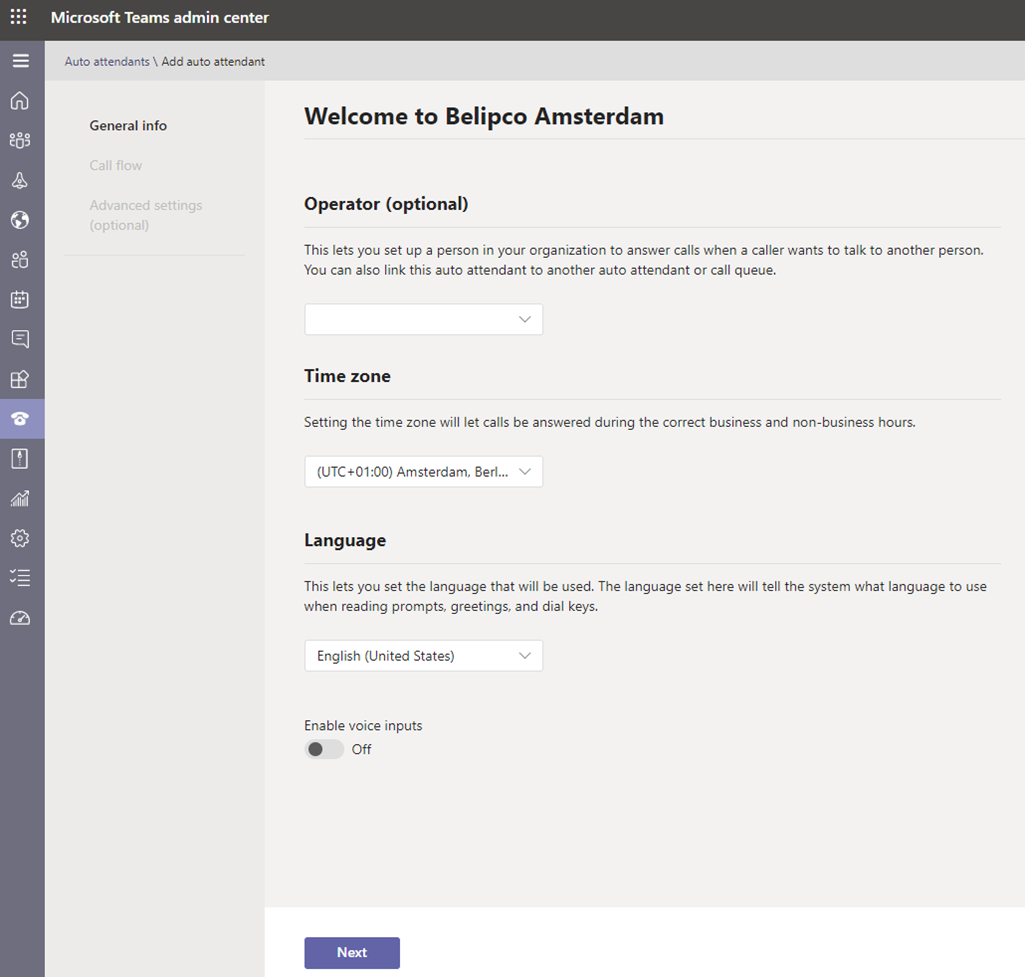 Configure Teams Auto Attendant - Attendant Console for Microsoft Teams ...